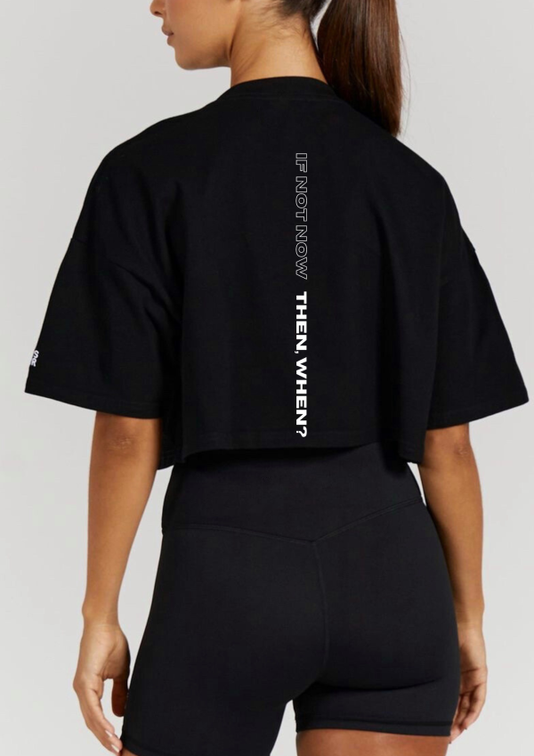 Crop Top Oversize "If not now" - Lucky Clover
